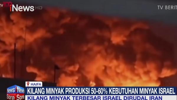 Ratusan Rudal Iran Bombardir Israel, Kilang Minyak dan Fasilitas Nuklir ...
